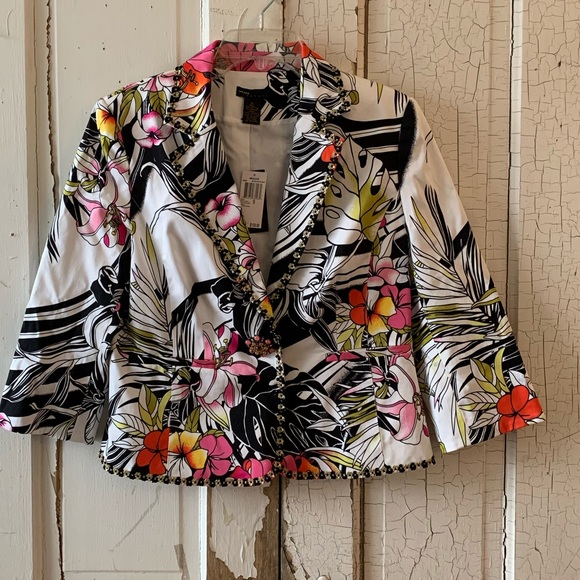 Grace Elements | Jackets & Coats | Grace Elements Floral Embellished ...